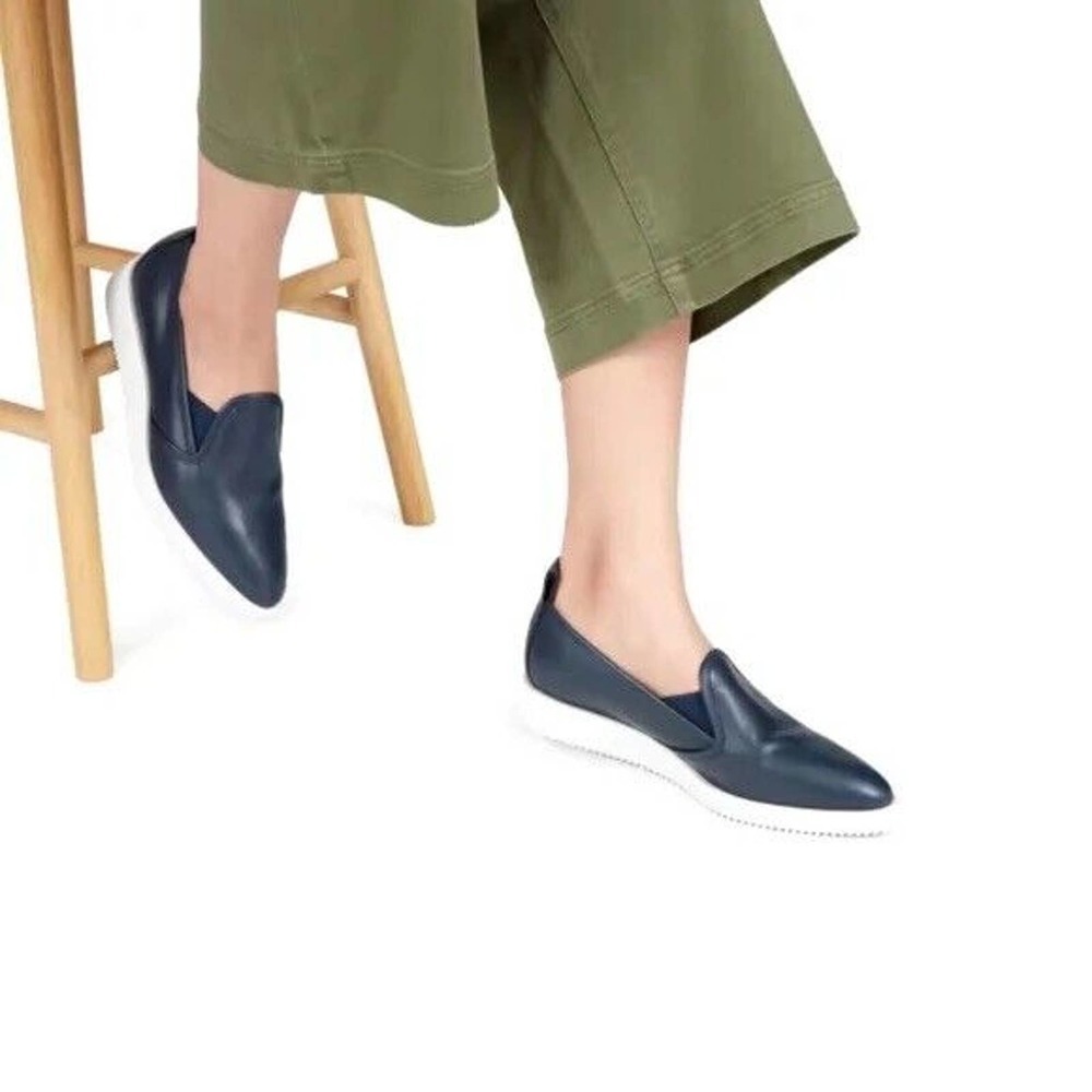 Everlane The Leather Street Shoe Point Toe Sneaker Gr… - Gem